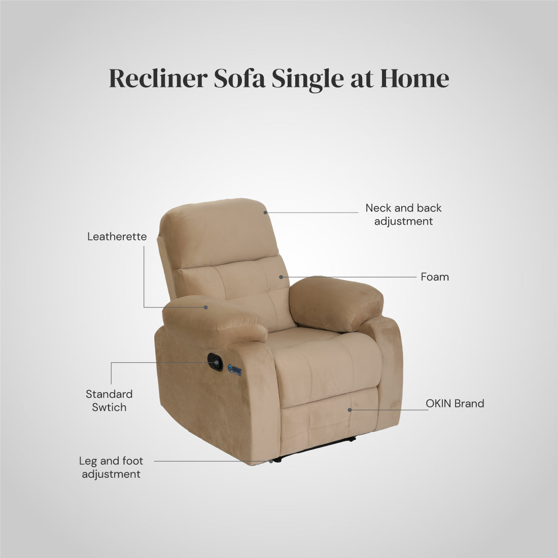 Single Recliner Sofa | Buy JSB RS01 Online at Best Price